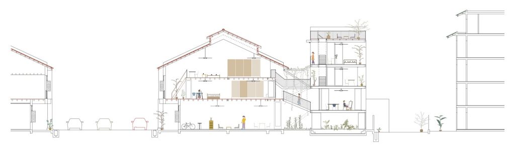 House 11 Long Section, Image courtesy of Linghao Architects - art4d