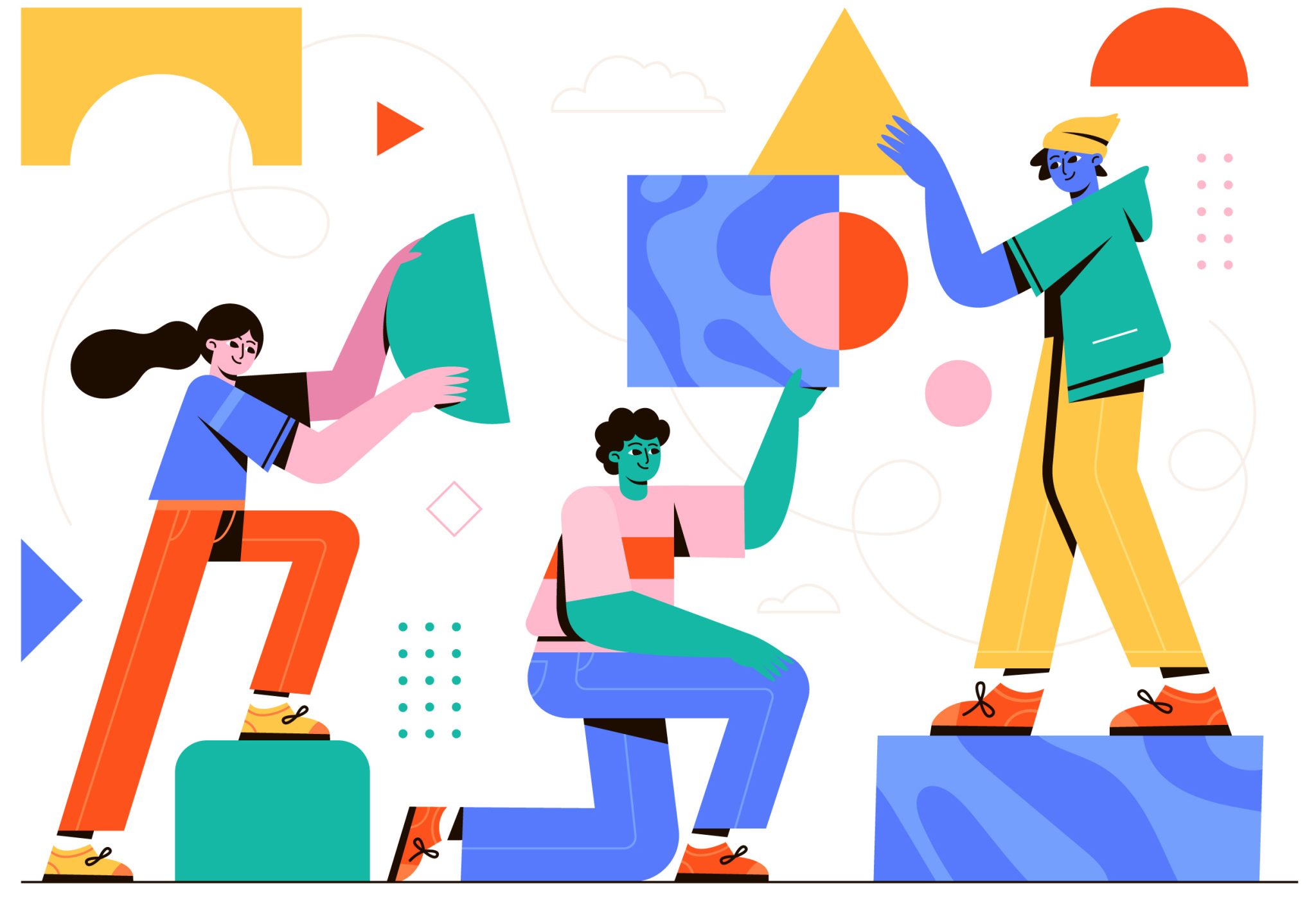 Corporate Memphis: Characteristics of featureless graphics